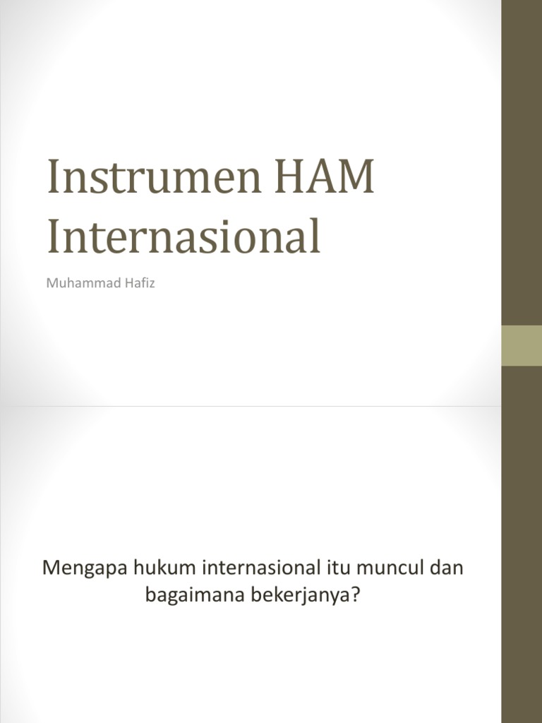 1 Instrumen HAM Internasional | PDF | Convention On The Rights Of The ...