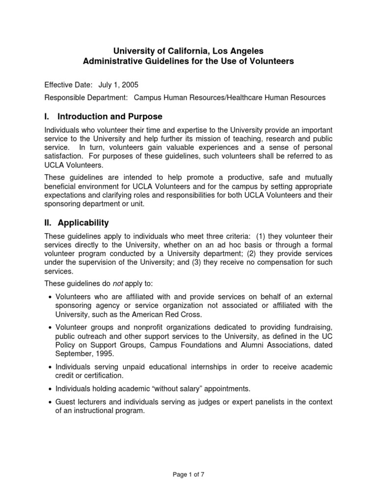 Volunteer Guidelines | PDF | Workers' Compensation | Self Insurance