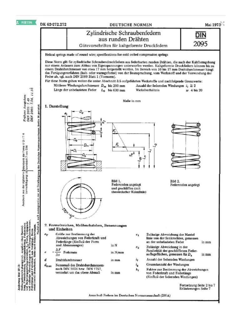 DIN 2095 - 1973 - German | PDF