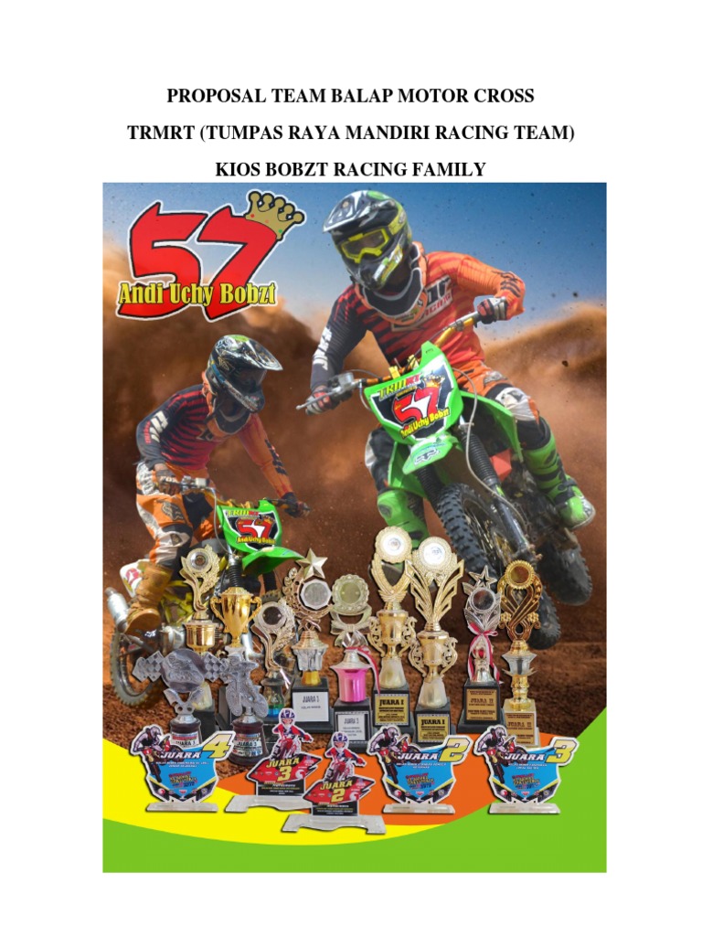 Proposal Team Balap Motor Cross | PDF