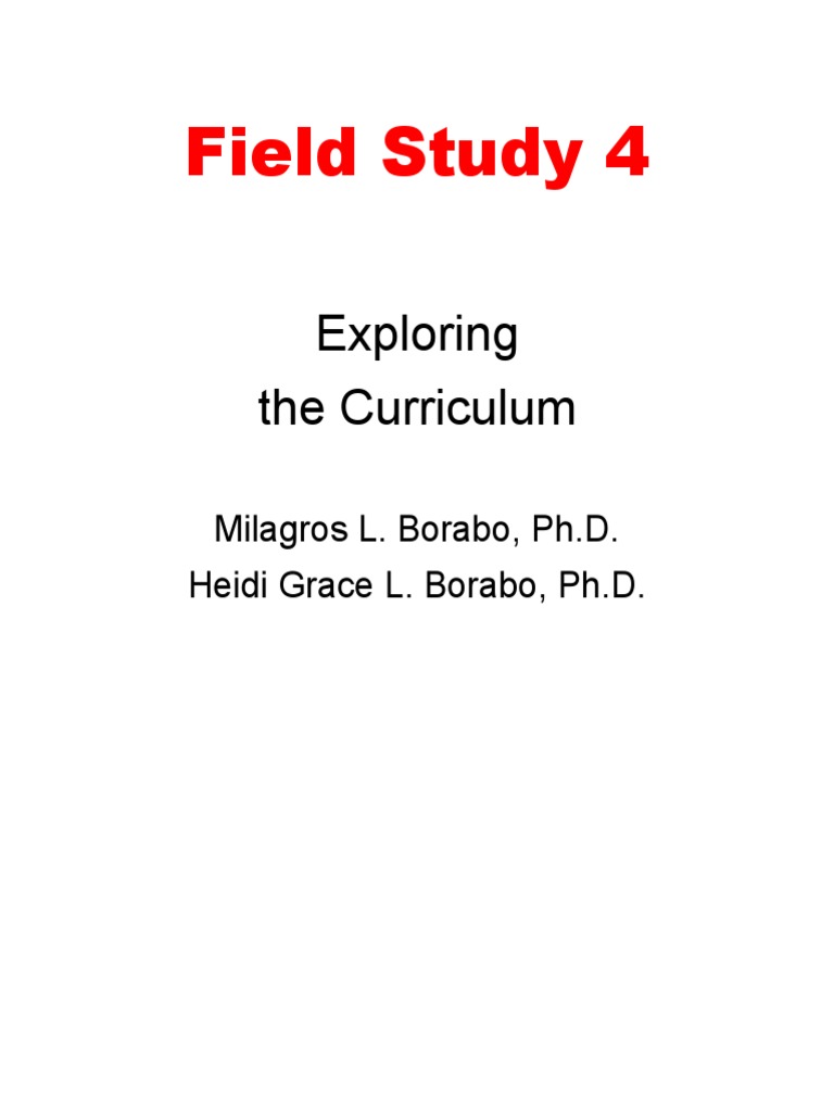 Field Study 4 | PDF | Curriculum | Behavior Modification