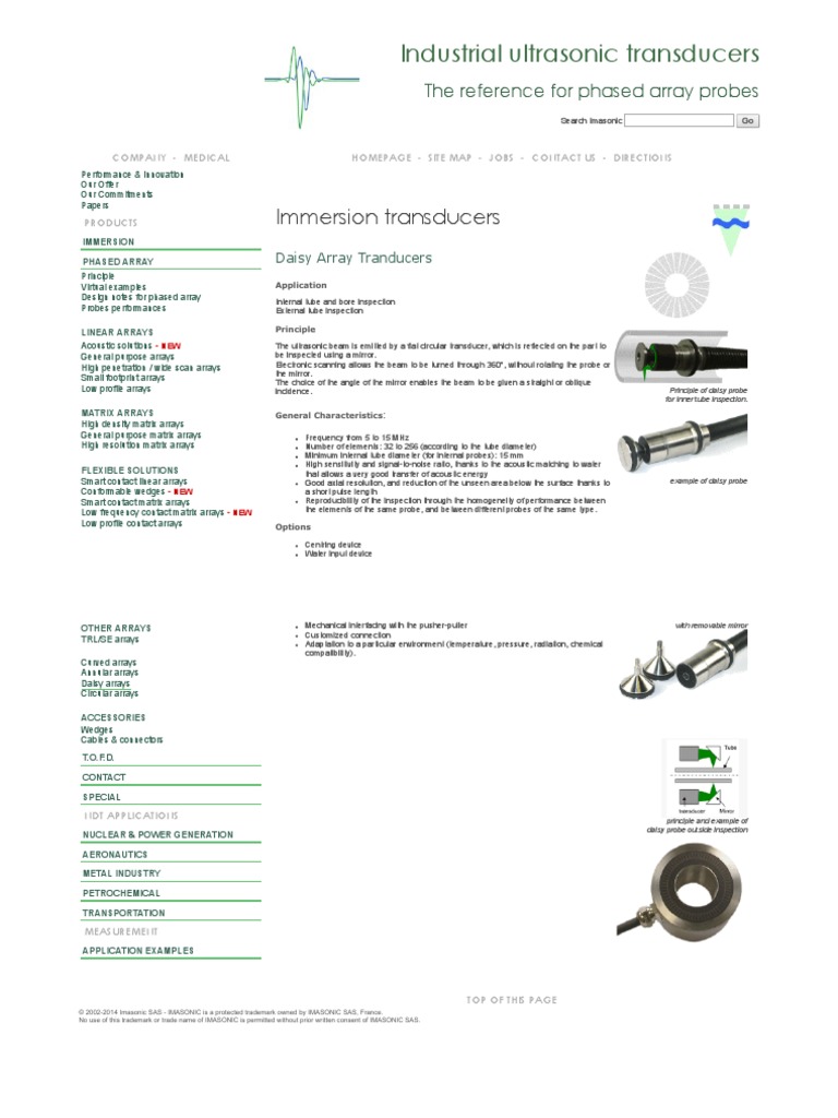 Daisy Phased Array Probes | PDF | Matrix (Mathematics) | Vacuum Tube