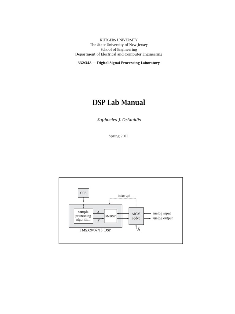 DSP Lab Manual | PDF | Digital Signal Processing | Analog To Digital Converter