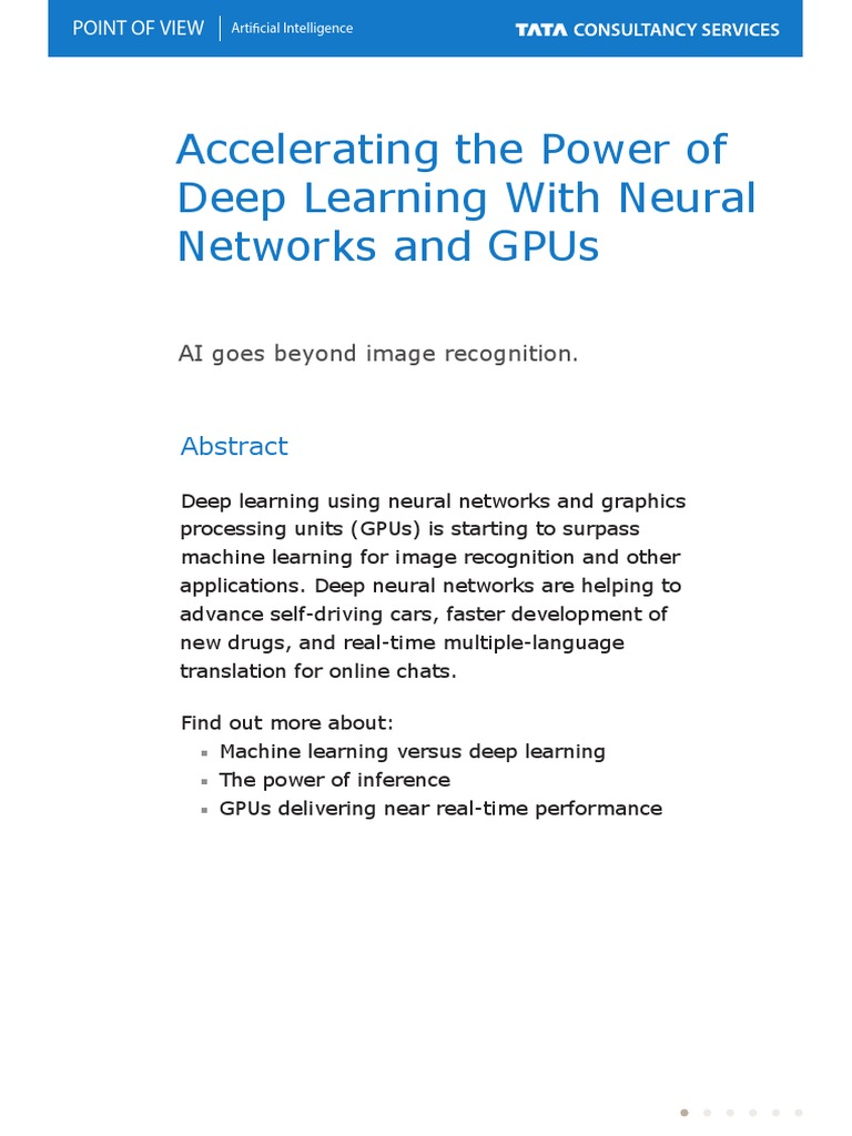 Accelerating The Power of Deep Learning With Neural Networks and Gpus | PDF | Deep Learning ...