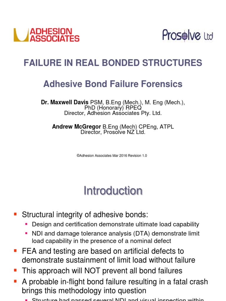 Failure Bonded Structures | PDF | Adhesion | Adhesive