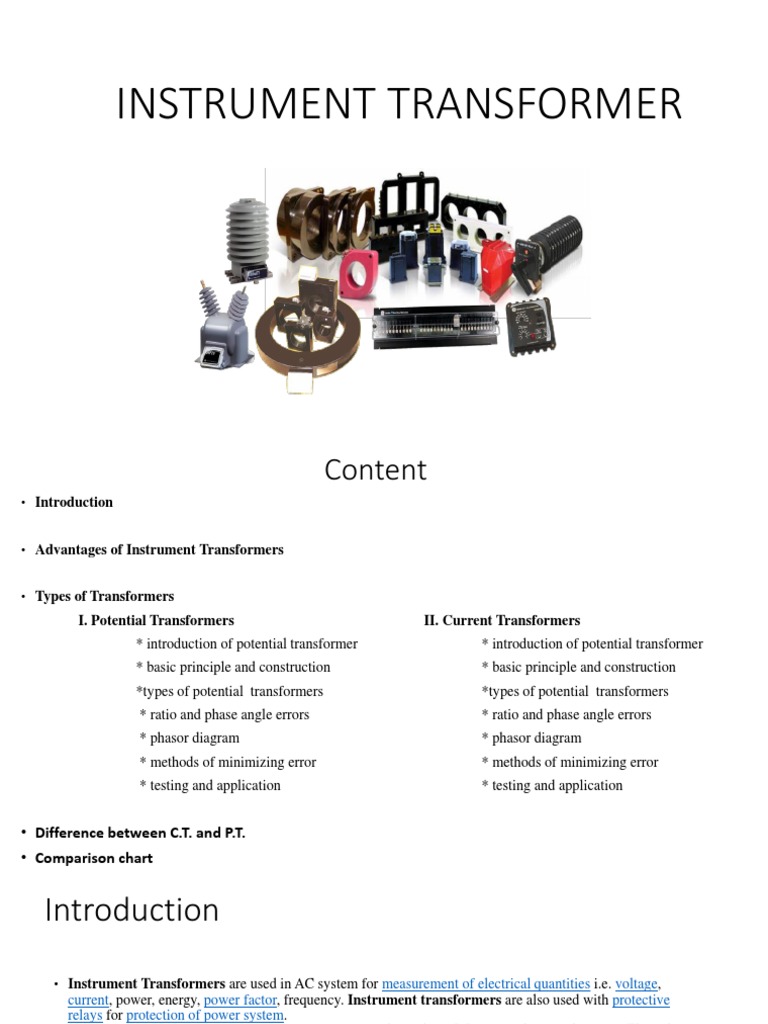 Instrument Transformer | PDF | Transformer | Capacitor