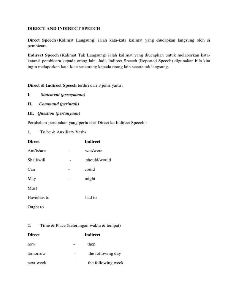 Direct and Indirect | PDF | Verb | Onomastics