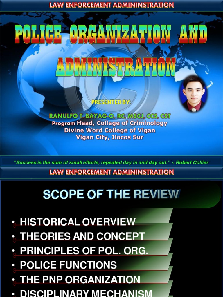 POLICE ORGANIZATION Complete Slide PDF | PDF | Police Officer | Inspector