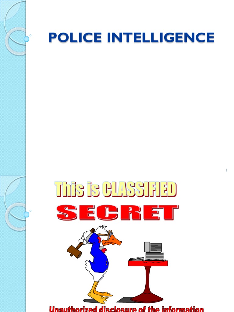 Police Intelligence Overview | PDF | Signals Intelligence | Espionage