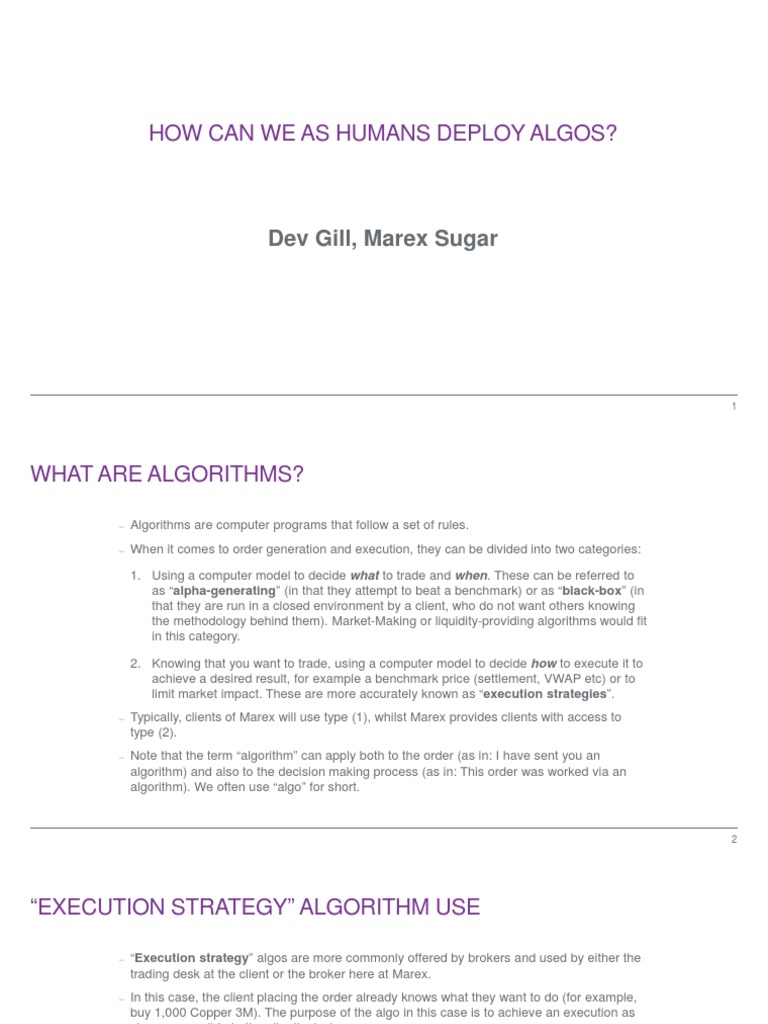 Workshop 4 (B) - Algos For Humans Dev Gill Marex Spectron - Original ...