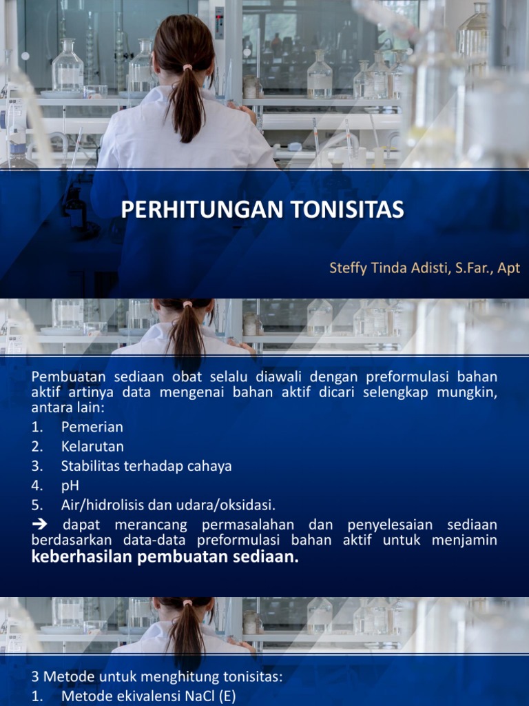 Perhitungan Tonisitas Sediaan Obat | PDF