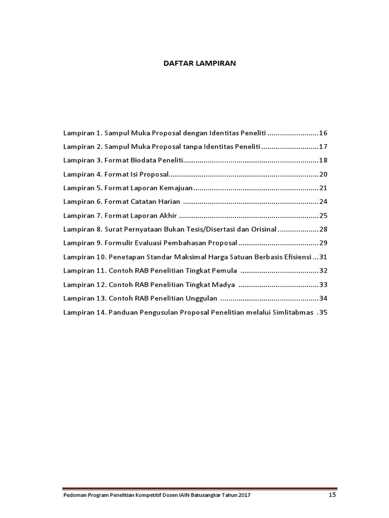 Contoh Lampiran Proposal Penelitian | PDF | Seni