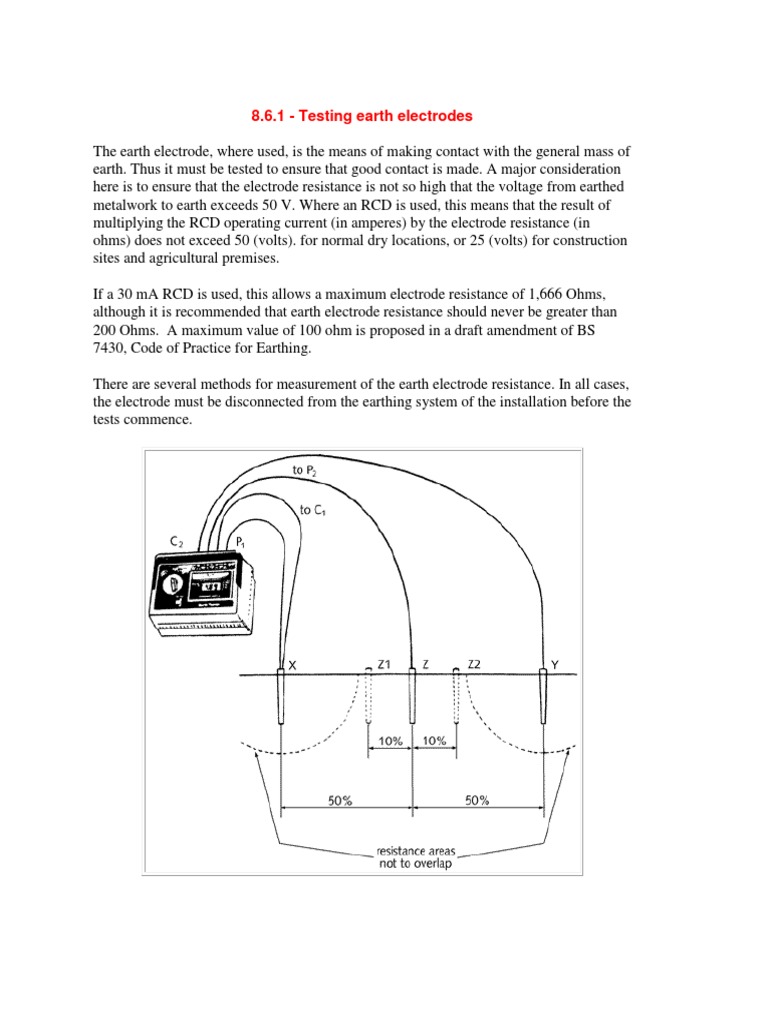 Testing earth electrodes | PDF | Electrical Resistance And Conductance ...