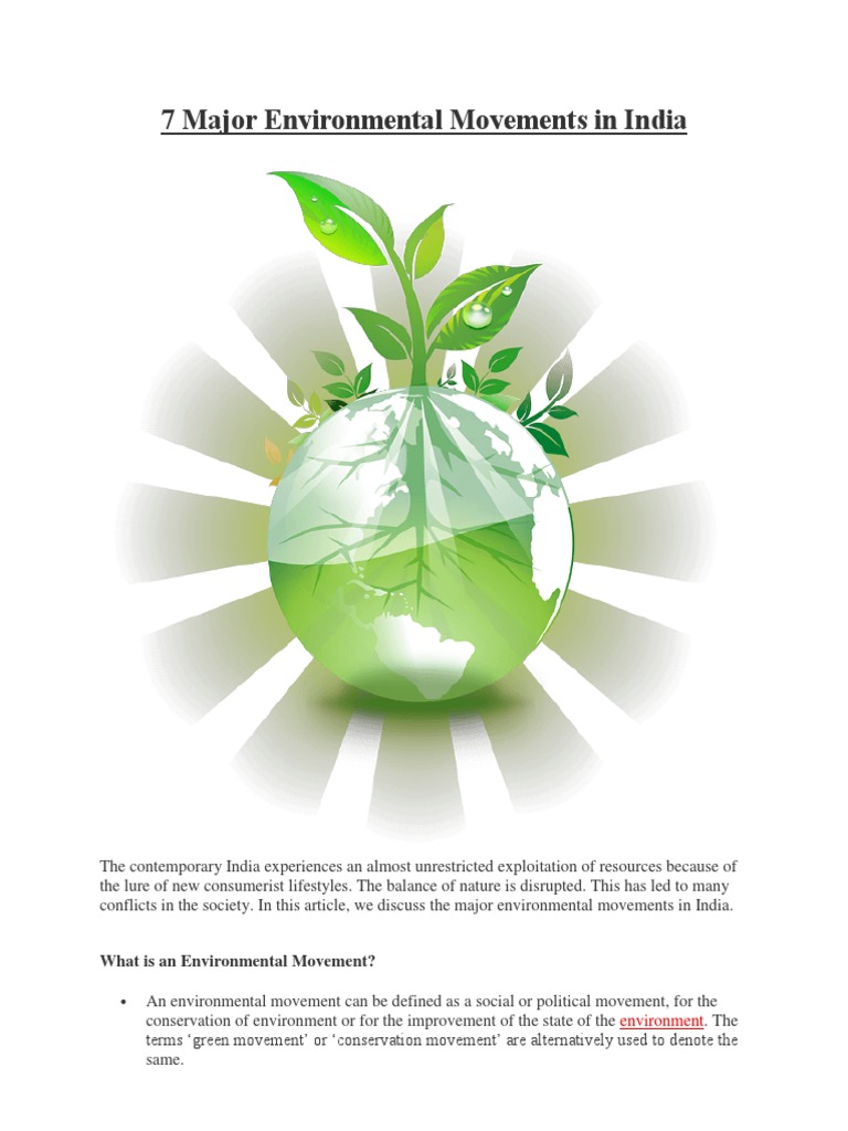 Environmental Movements in India | PDF | Natural Environment