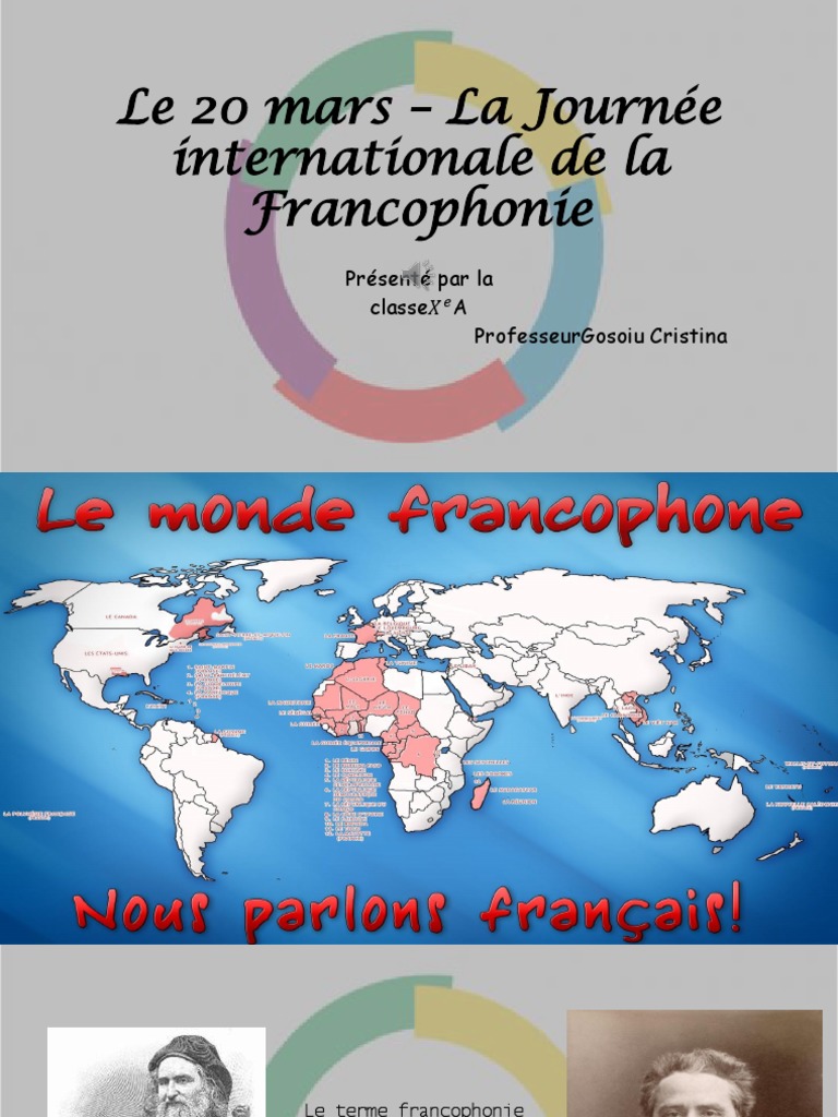 Le 20 Mars La Journée Internationale de La Francophonie | PDF | la ...