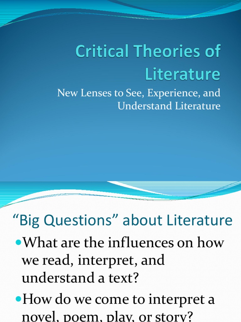 Critical Theories in Literary Analysis | PDF | Id | Archetype