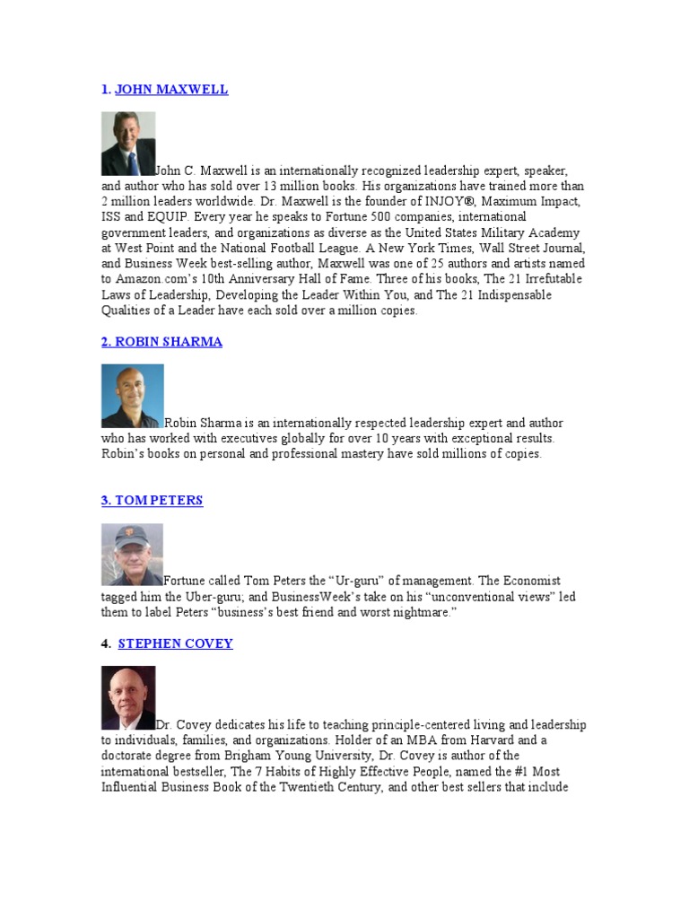 Leadership Gurus | PDF