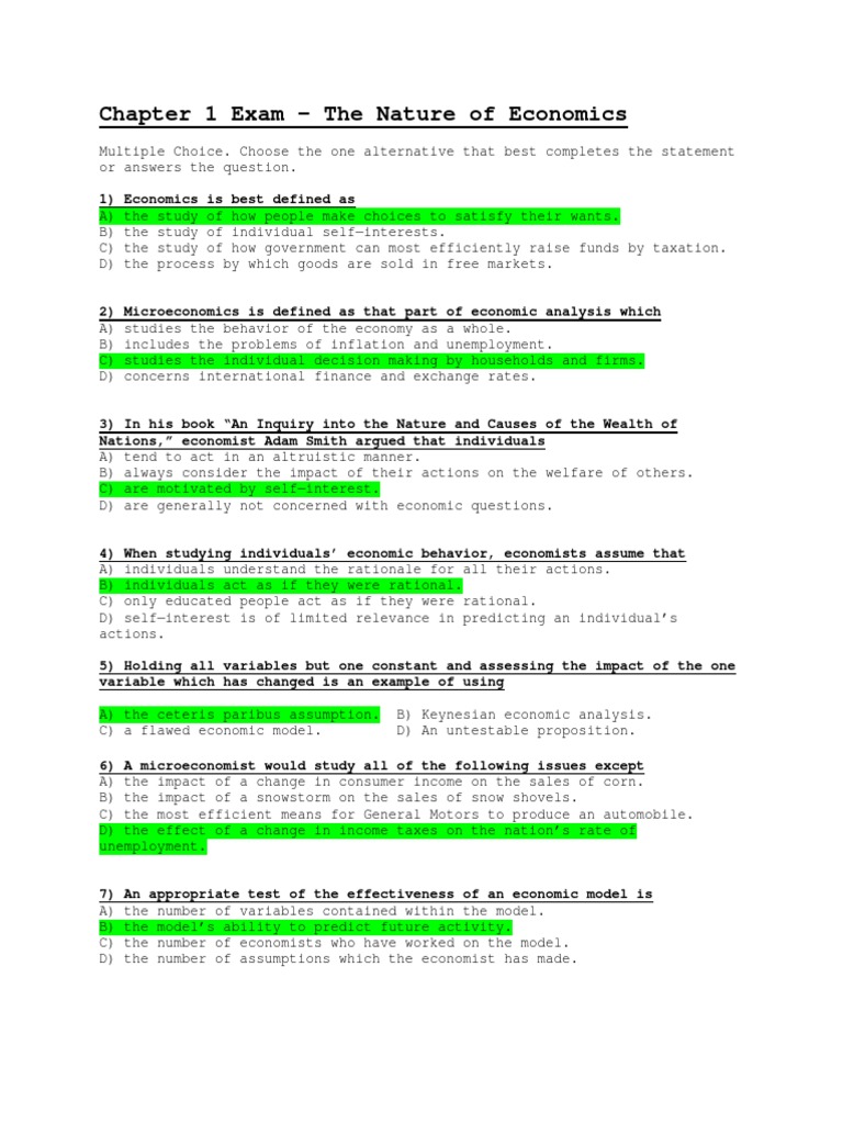 Pearson Chapter 1 | PDF | Economic Model | Macroeconomics