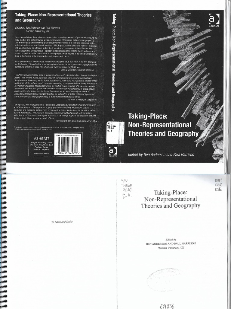 Taking-Place Non-Representational Theories and Geography PDF | PDF