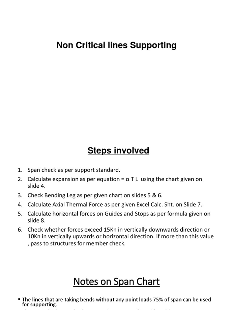 Non Critical Lines Supporting | PDF | Thermal Expansion | Chemical ...