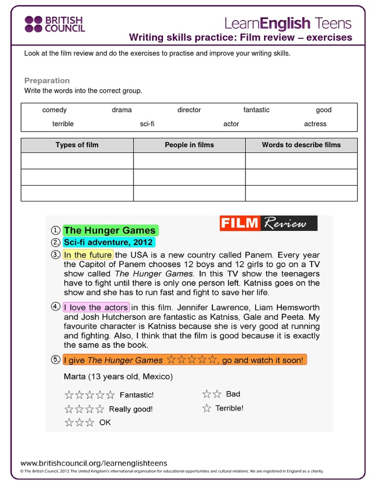 Film Review - Exercises 1 PDF | PDF