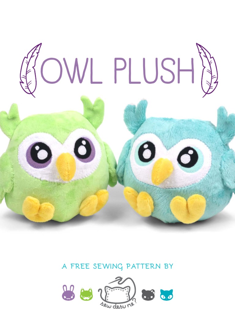 Owl Plush Sewing Pattern PDF | PDF | Sewing | Appliqué