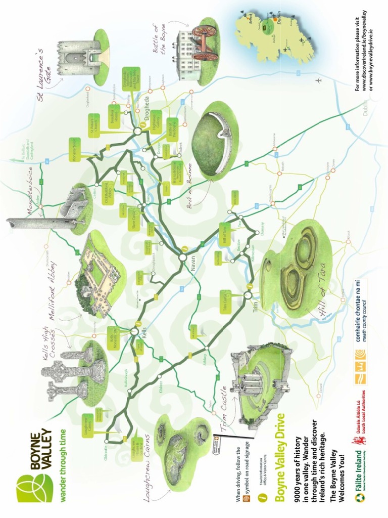 Boyne Valley Scenic Driving Route Map and Tour Guide | PDF