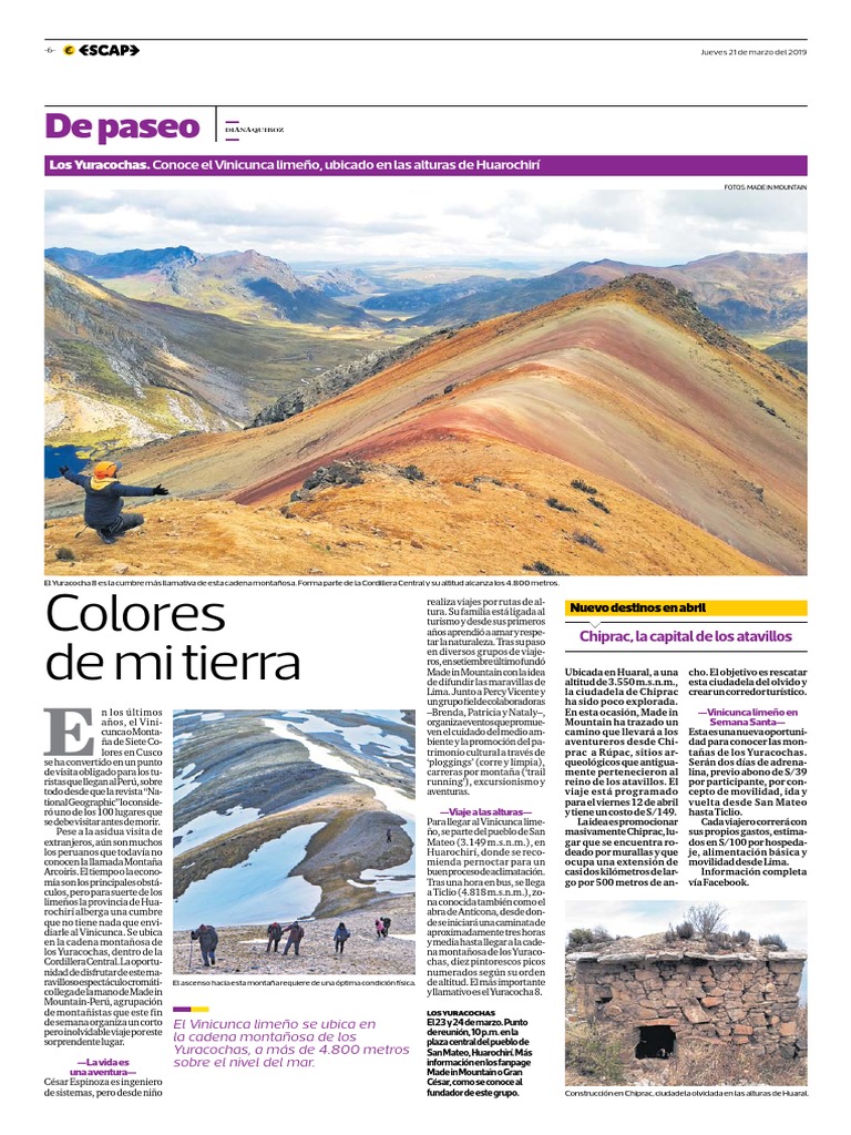 Colores de Mi Tierra | PDF | Lima | Geografía Física