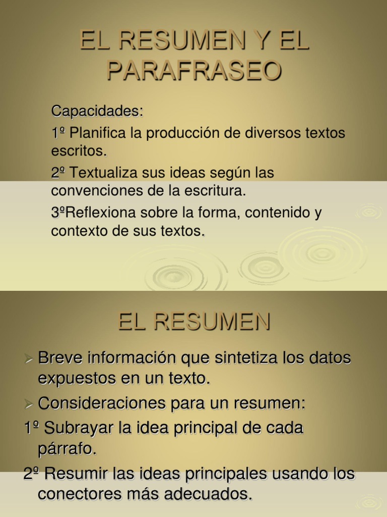 El Resumen y El Parafraseo | PDF | Comillas | Perú