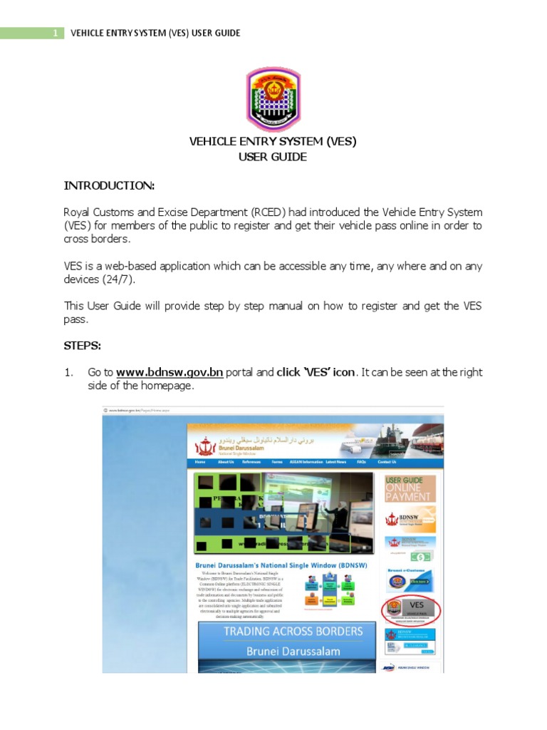 Brunei Vehicle Entry System User Guide | PDF | Qr Code | Information ...