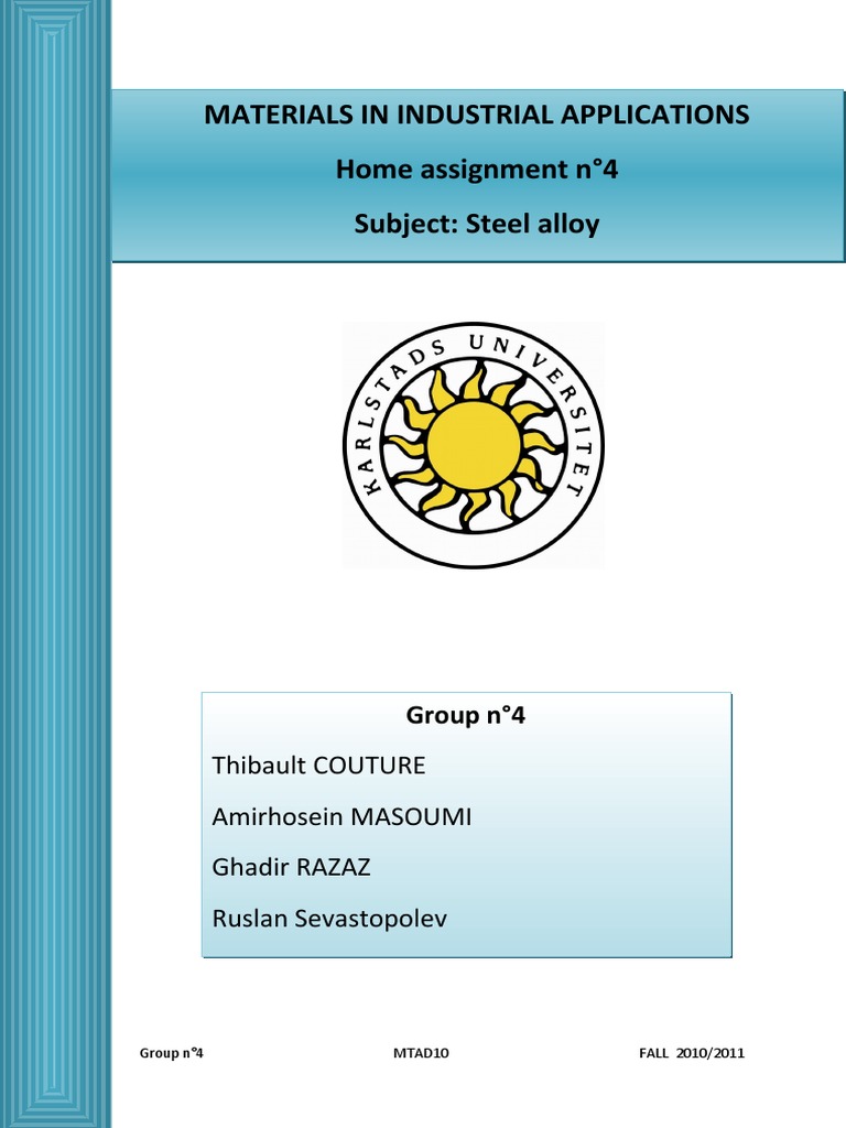 Assignement n°4 Group4 final | PDF | Corrosion | Stainless Steel