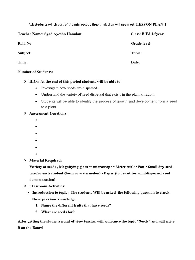 New Lesson Plan Format | PDF | Educational Assessment | Lesson Plan