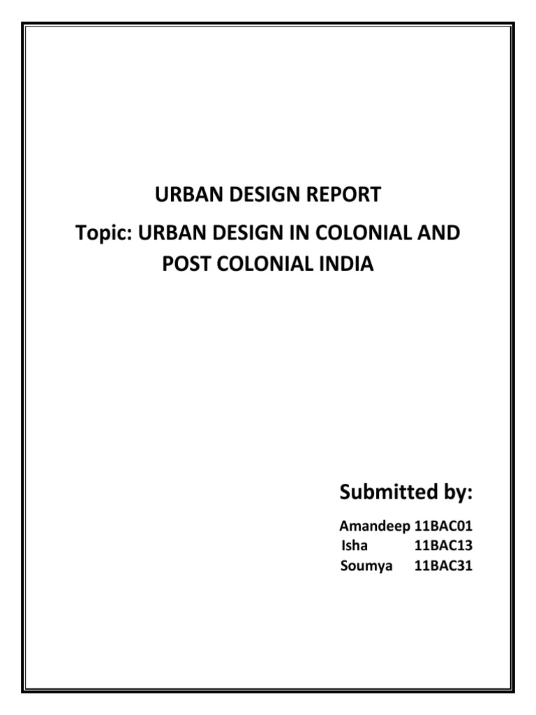 Urban Design Report | PDF | Delhi | Kolkata