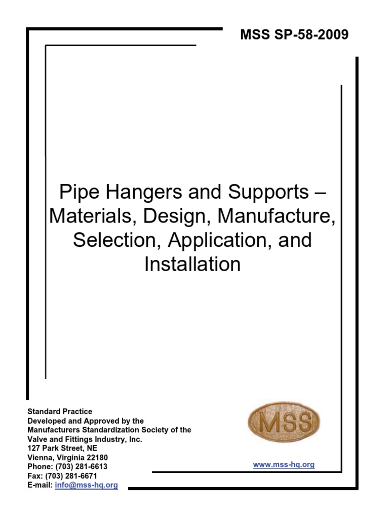 Previews MSS SP-58-2009 Pre | PDF | Pipe (Fluid Conveyance) | Building ...