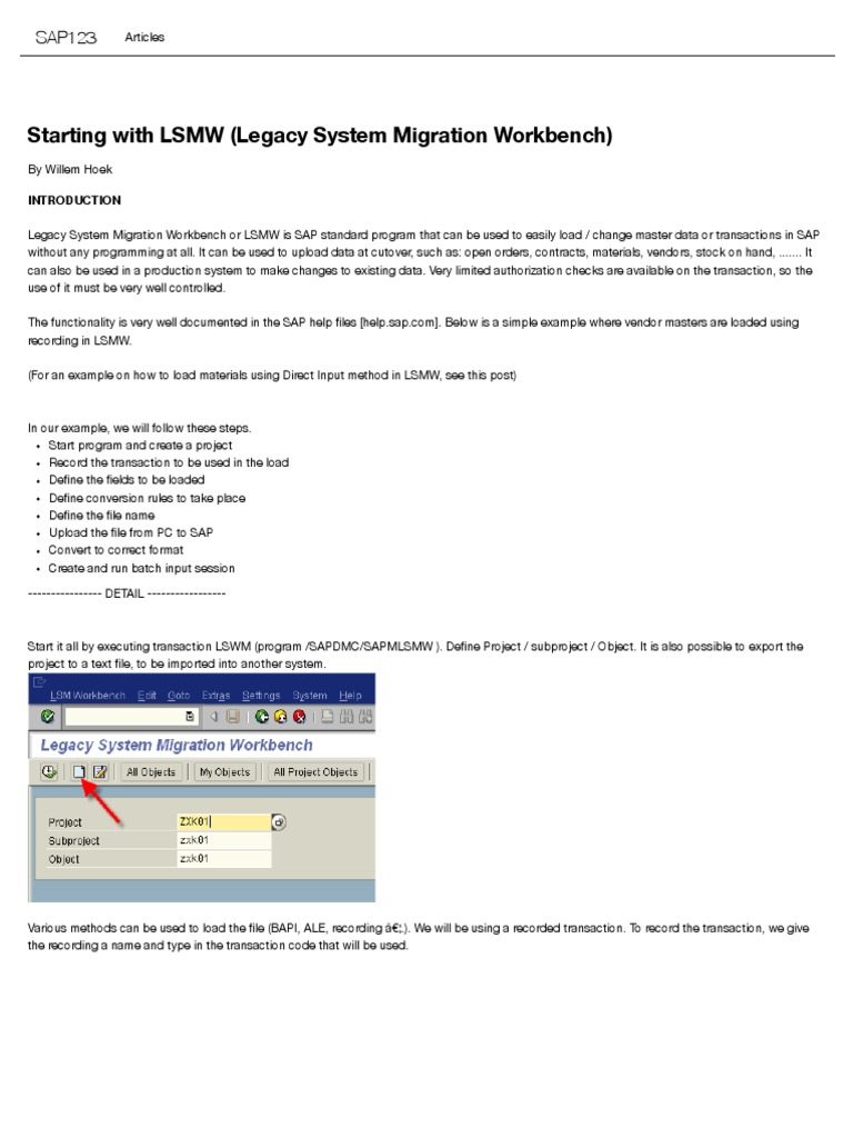 LSMW: Master Data Upload Guide | PDF | Software Engineering | Computing