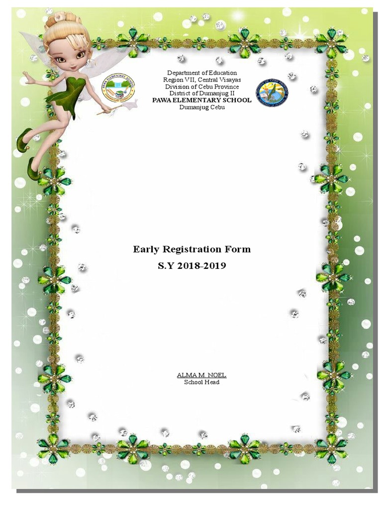 Early Registration Form S.Y 2018-2019: Pawa Elementary School | PDF