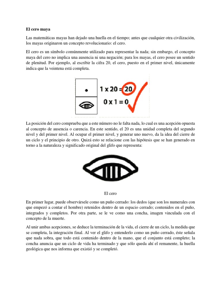 El Cero en la Cultura Maya: Significado y Ciclos | PDF