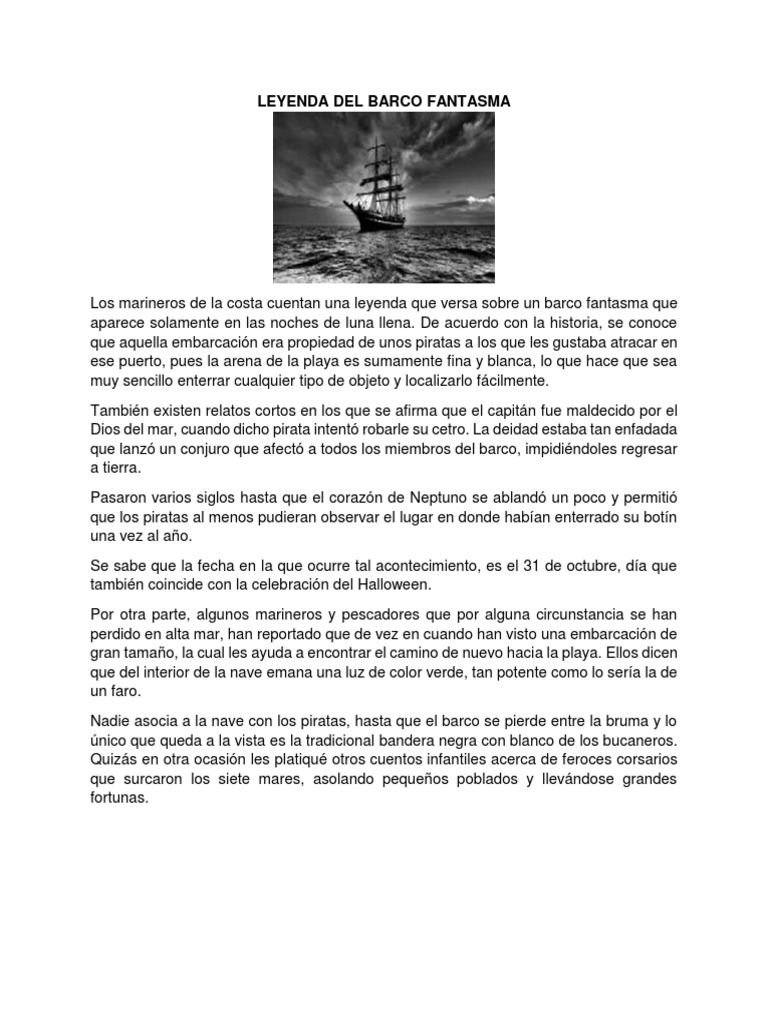 Leyenda Del Barco Fantasma | PDF