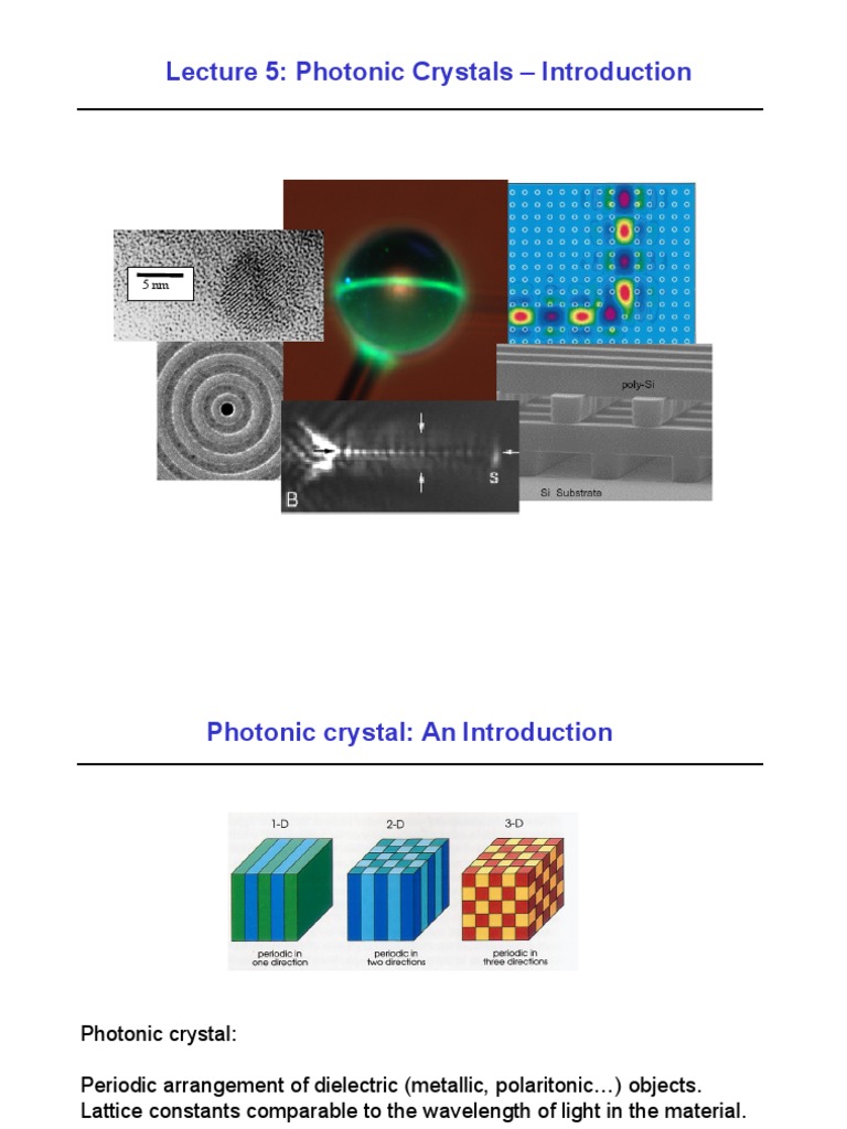 Photonic Crystals | PDF | Natural Philosophy | Materials Science