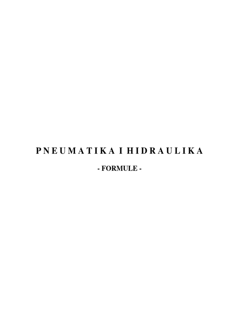 Formule - Hidraulika PDF | PDF
