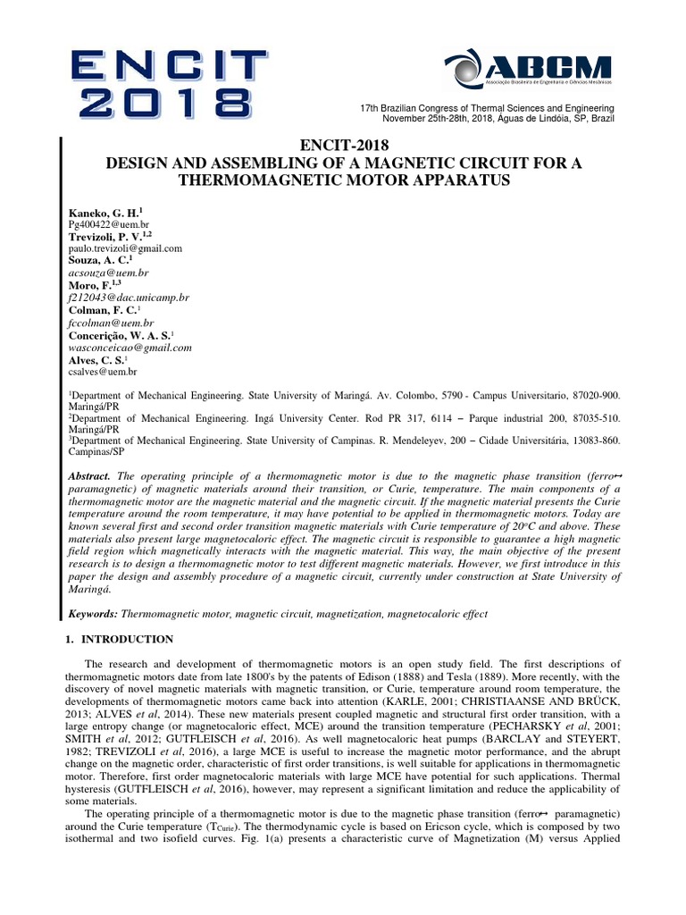 Abstract ENCIT Final V2.0 | PDF | Materials Science | Materials