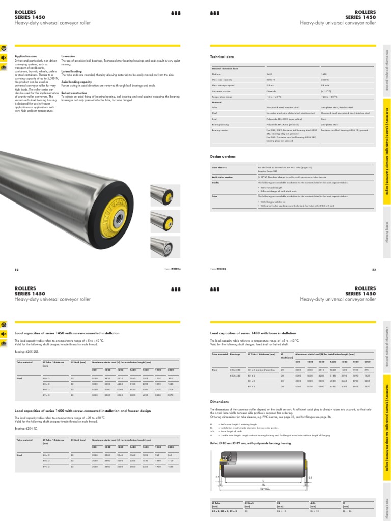 Catalogo Interroll | PDF | Bearing (Mechanical) | Pipe (Fluid Conveyance)