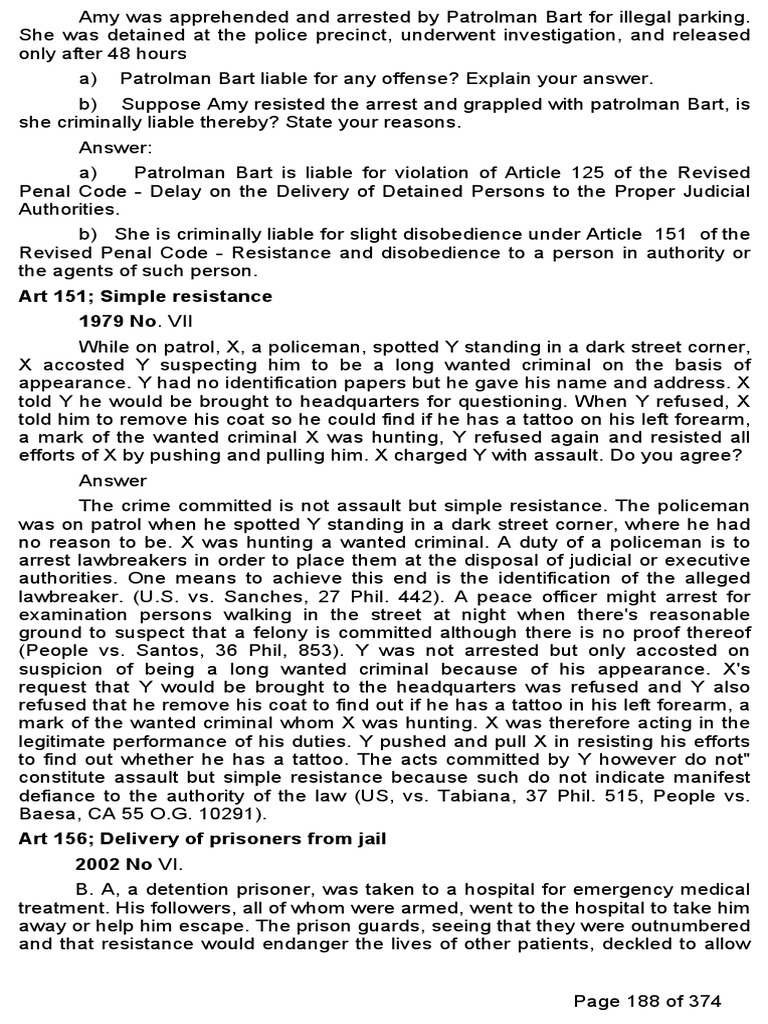 Answers To Bar Examination Questions In-Part 2 | PDF | Forgery | Perjury