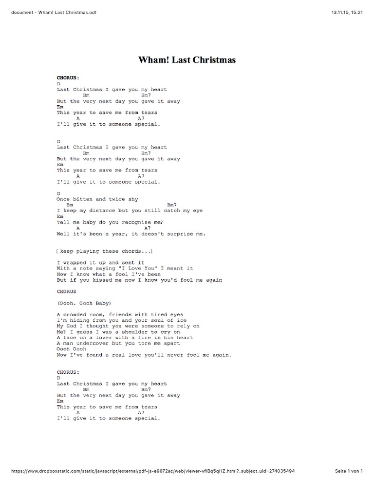 Wham! Last Christmas | PDF