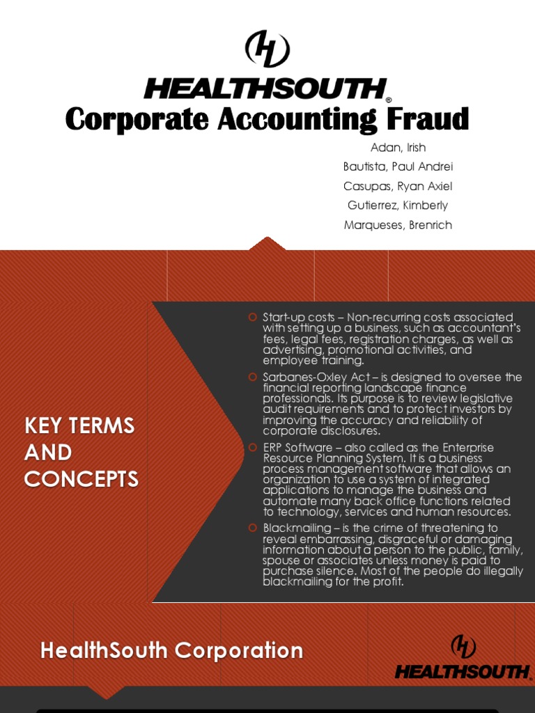 Corporate Accounting Fraud at HealthSouth Exposed | PDF | Corporations ...