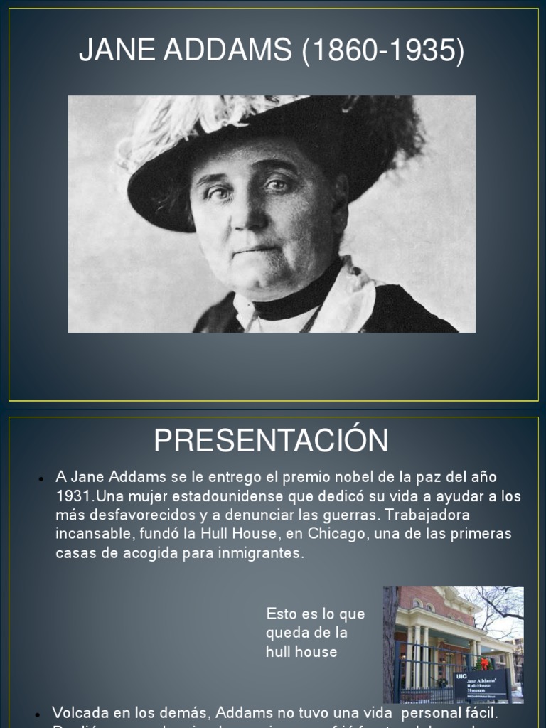 Jane Addams: Pionera de la Paz y Justicia | PDF | Agitación