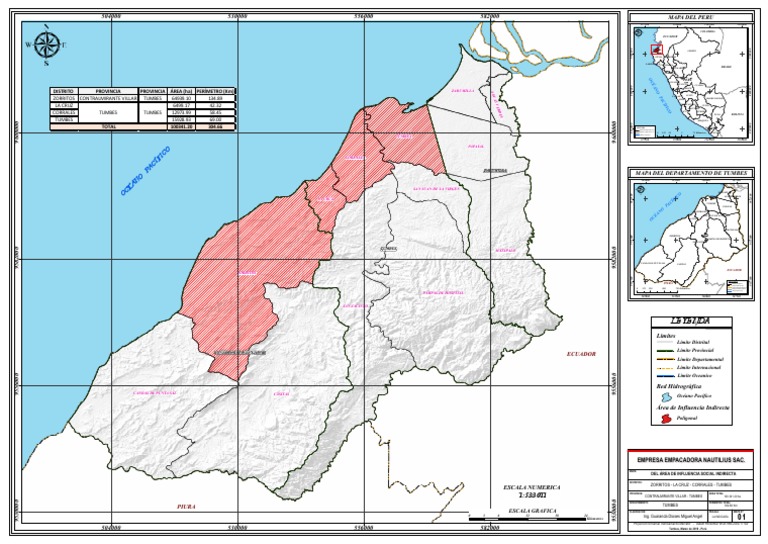 Mapa Político de Tumbes y Distritos | PDF | América del Sur | Perú