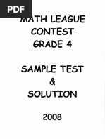 Math League Practice Set 1 | PDF | Mathematics | Elementary Mathematics