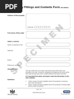 Ta10 Fittings and Contents Form | PDF