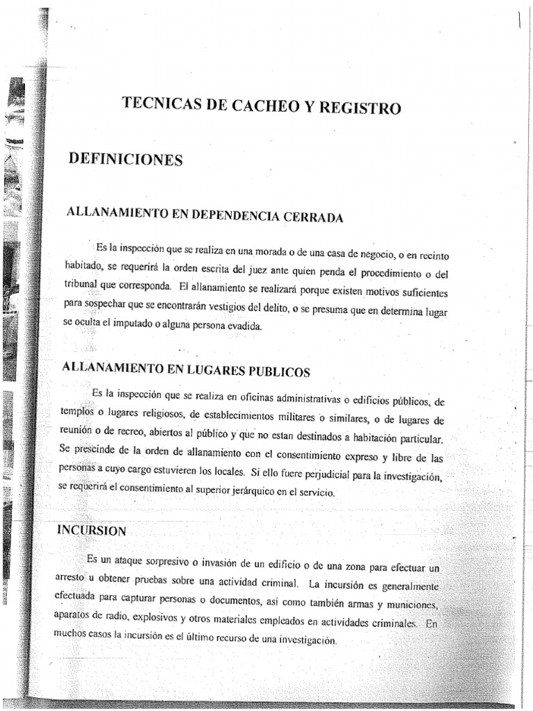 Manual de Cacheo PDF | PDF